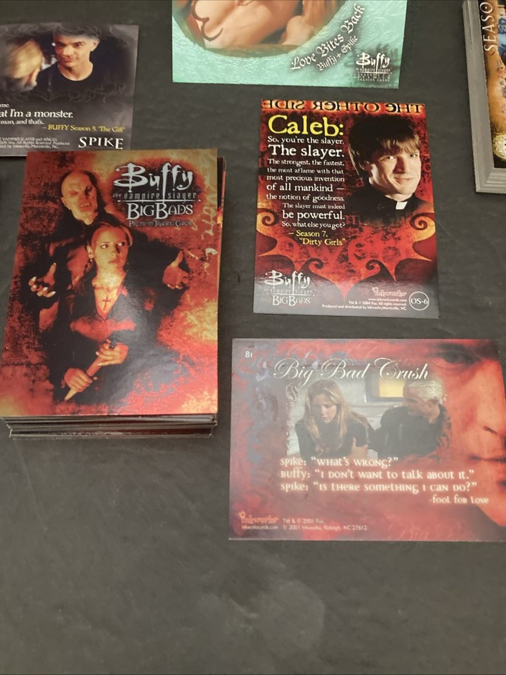 Huge Lot 347 Buffy Vampire Slayer Cards Partial Sets- Spike Sunnydale ...