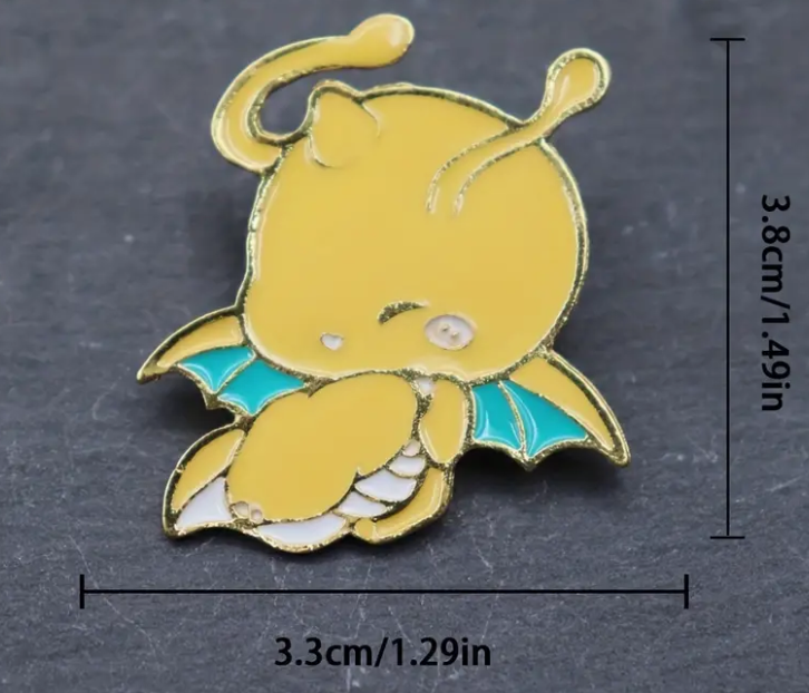 DRAGONITE POKEMON - PIN Brooch Metal Pin Badges Holiday Gift Kids Movie ...
