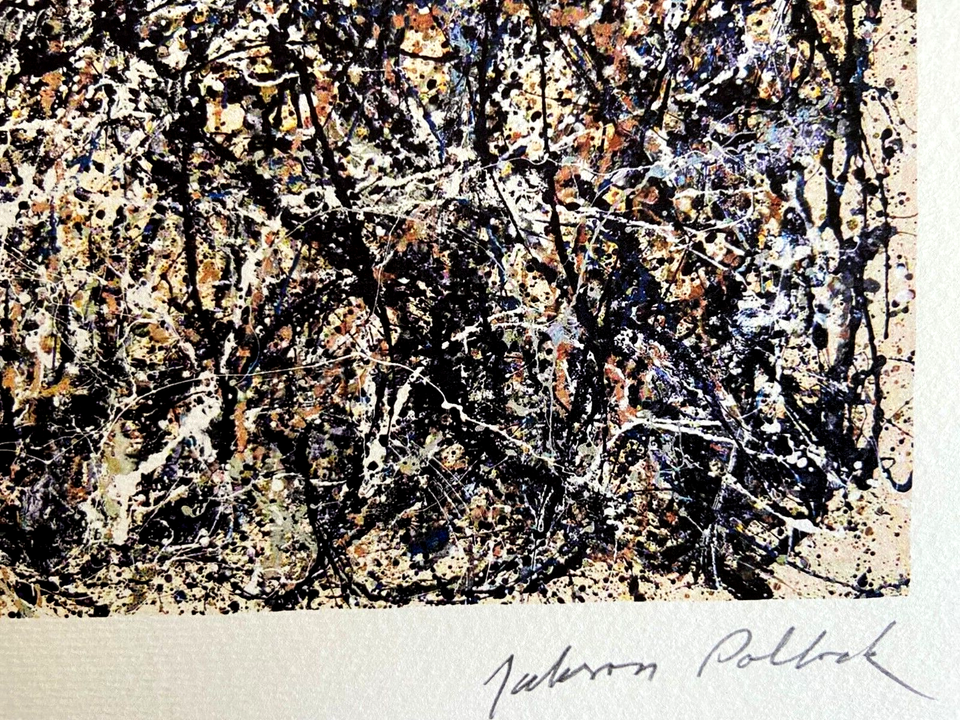 Jackson Pollock Lithograph COA Original Signed Numbered By Hand /Mark ...
