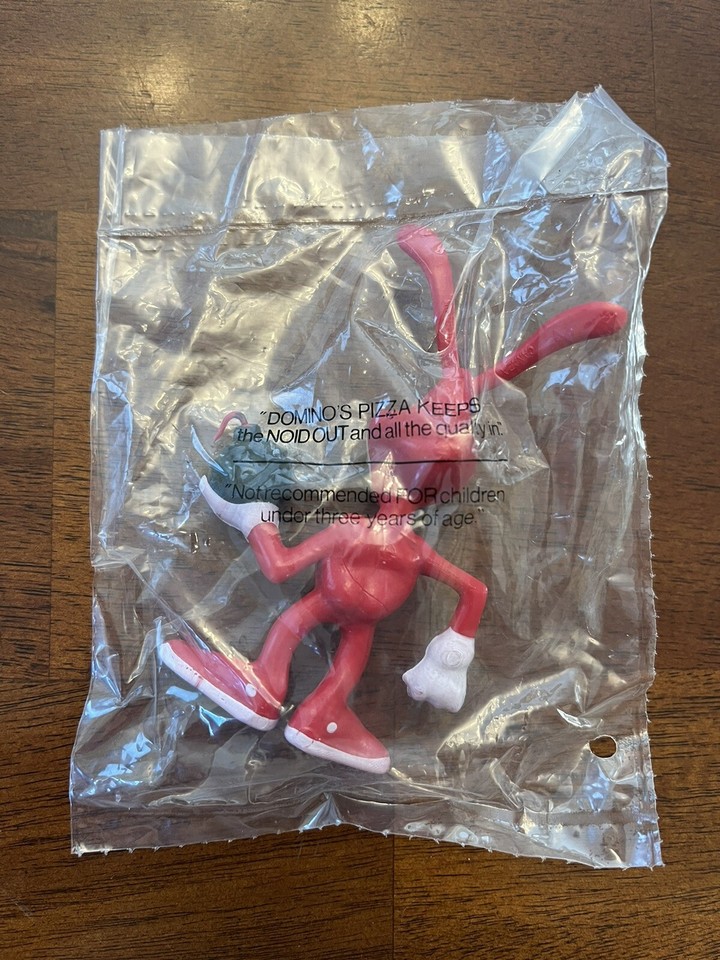 Dominos Pizza Noid Rubber Toy Figure fast food advertising 1987cartoon ...