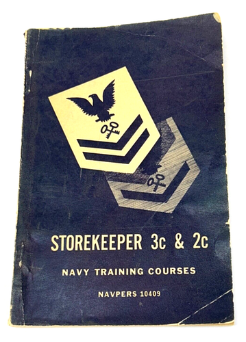 WWII 1945 US Navy Storekeeper 3c & 2c Rate Training Book | eBay