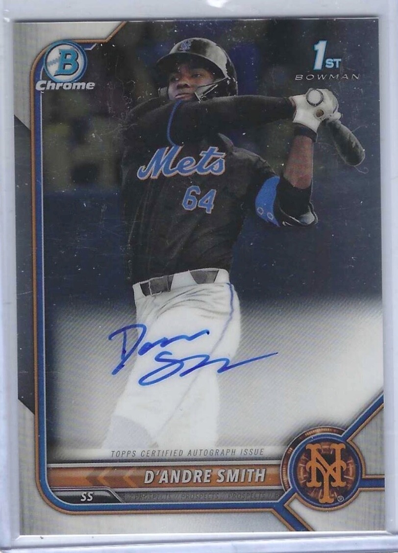 D'ANDRE SMITH 2022 BOWMAN CHROME DRAFT1ST PROSPECT AUTO #CDA-DS | eBay