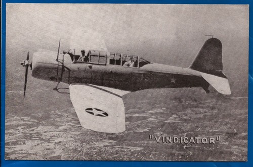 Bee Hive ? US Vought SB2U Vindicator dive bomber airplane Photo Card 5 ...