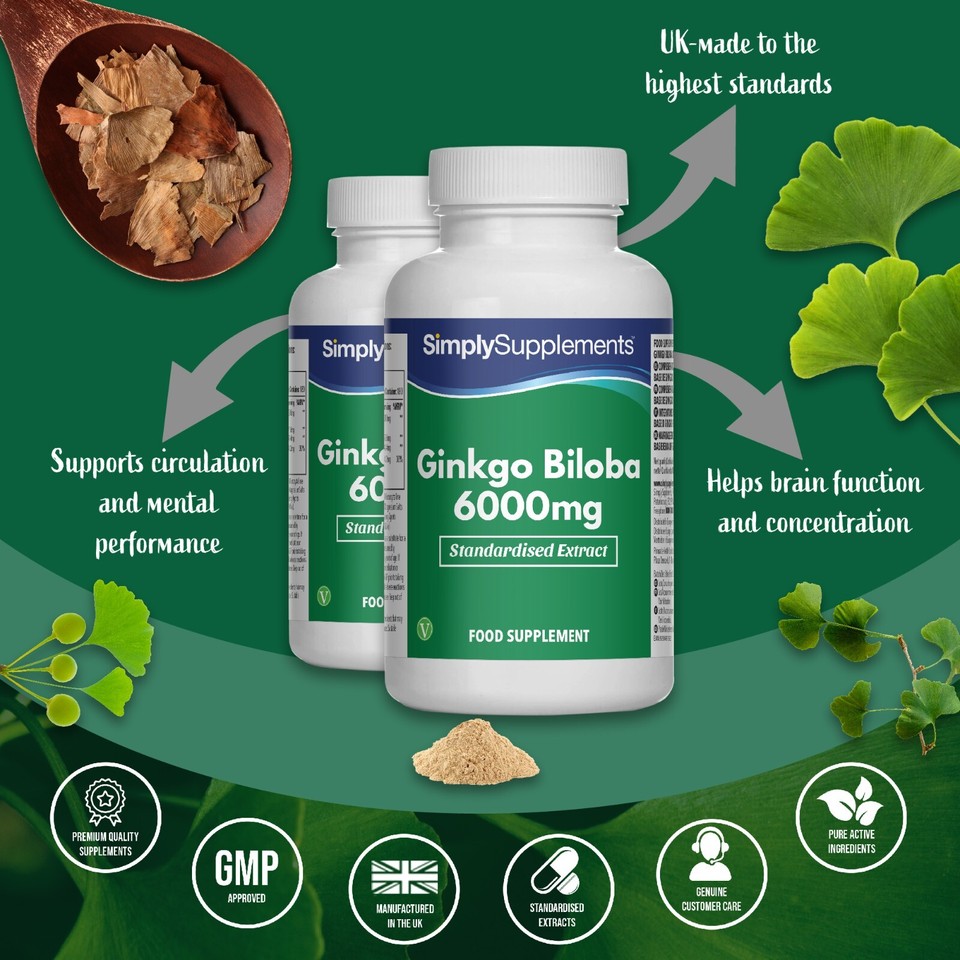 Ginkgo Biloba 6000mg * 360 Tablets * New & Improved Formula | eBay UK