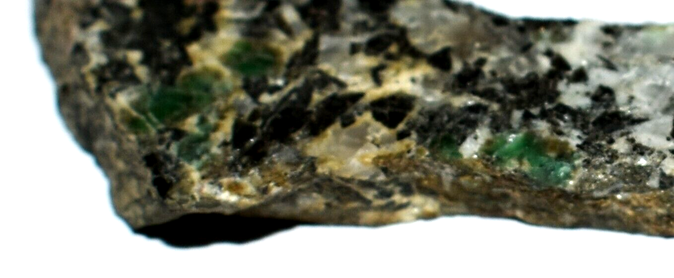 Green Emerald with Tourmaline Crystals Natural Hiddenite North Carolina ...