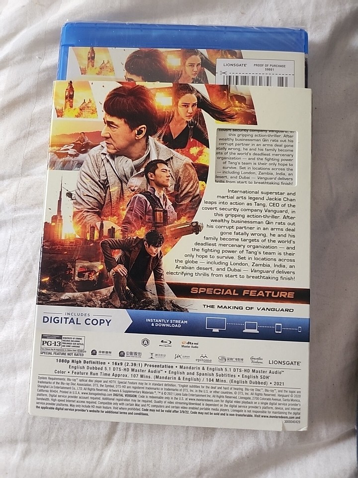 Vanguard Blu-ray disc Jackie Chan. SLIPCOVER 31398326274| eBay