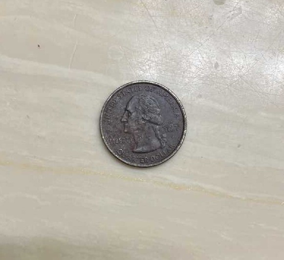 2003 (1836) Arkansas State Quarter, D Mint Mark, Rare Error Reddish ...