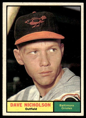1961 Topps Dave Nicholson Rookie Baltimore Orioles #182 | eBay