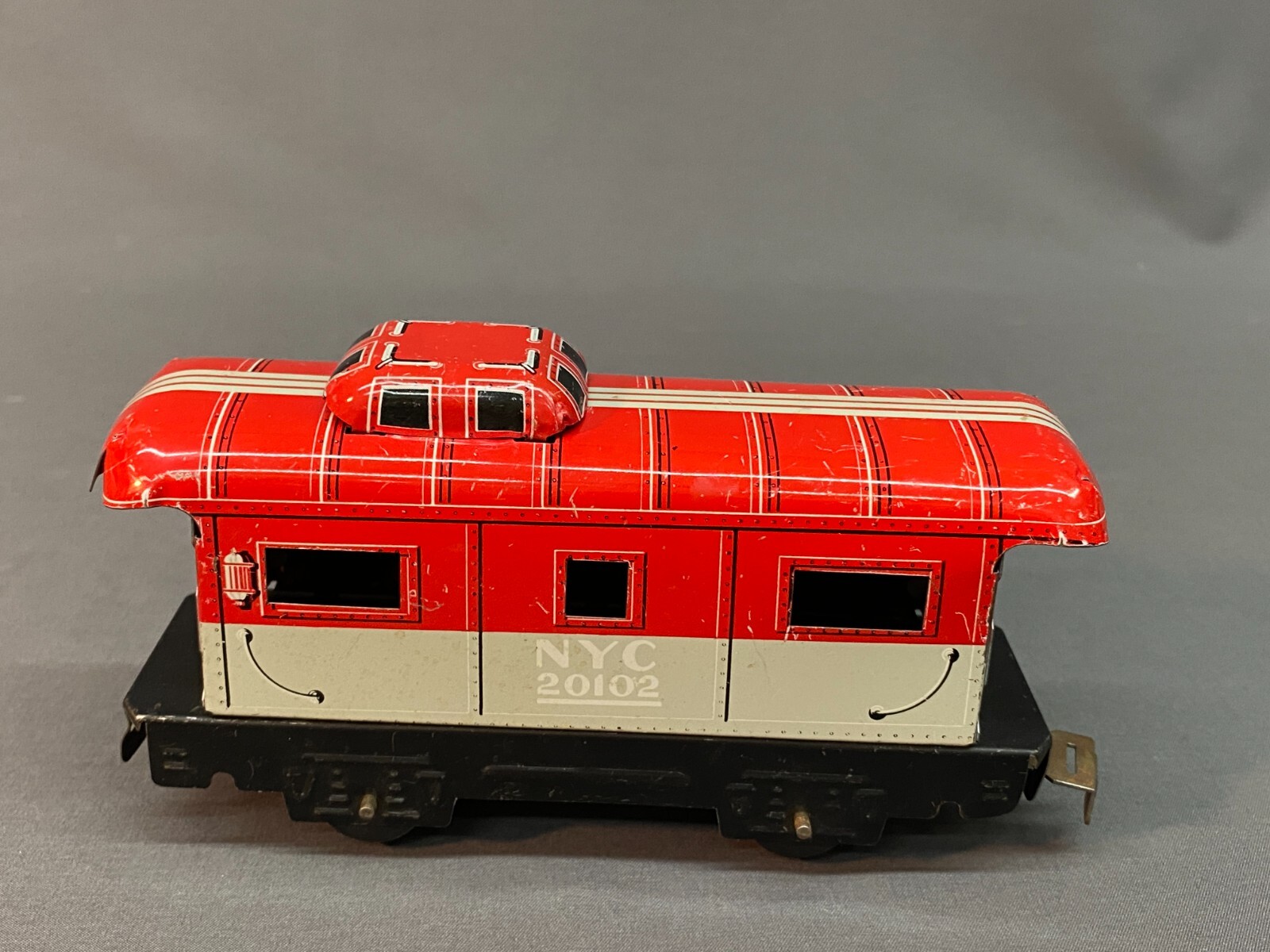 3 Vintage Marx Tin Train Cars Caboose Car NYC 20102, Lehigh Valley ...