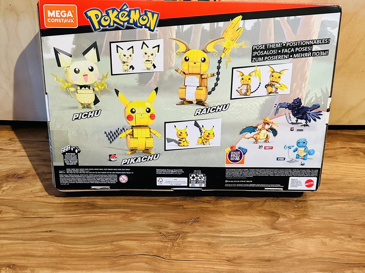 Familia Pichu Pikachu Raichu Mega Construx Pokemon PIKACHU Evolution