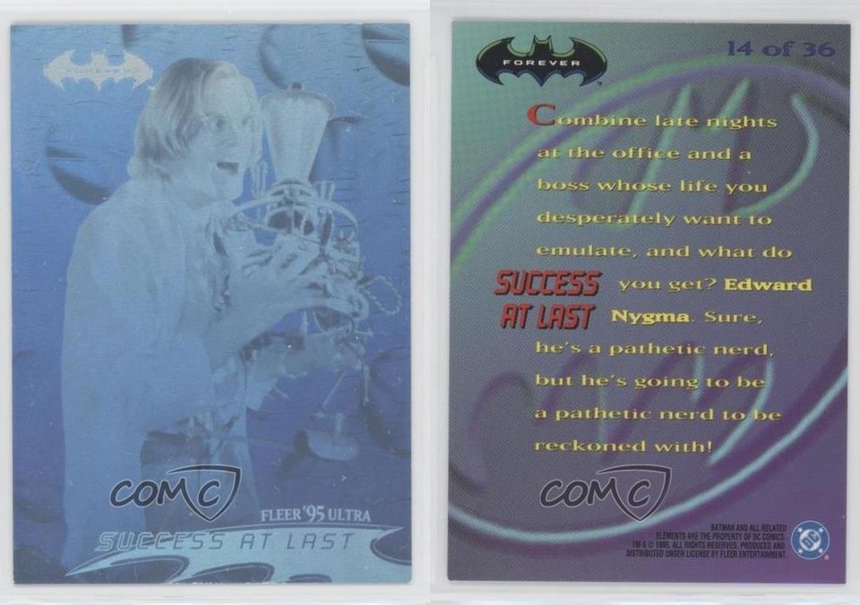 1995 Fleer Ultra Batman Forever Holograms Edward Nygma Success At Last ...