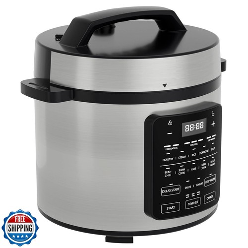 OLIXIS Electric Pressure Cooker 6 Quart Stainless Steel Multi Cooker Electric | eBay