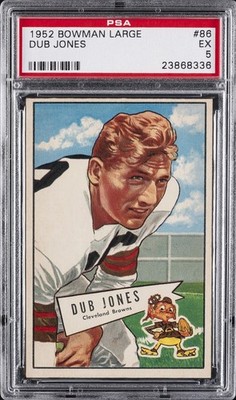 1952 BOWMAN LARGE #86 DUB JONES PSA 5 | eBay