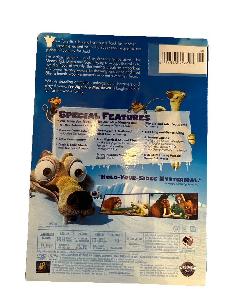 Ice Age: The Meltdown Widescreen Edition (2006 DVD) | eBay