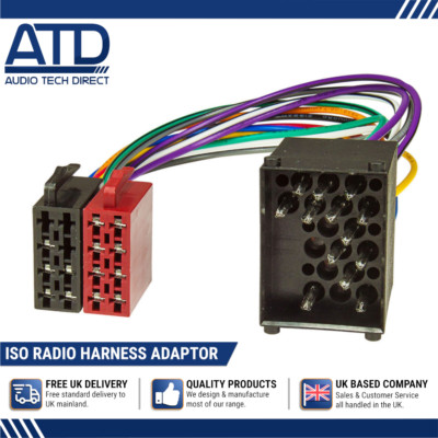 ISO Radio Cable For Mini Cooper R50 R53 Land Rover Wiring Round 17 Pin ...