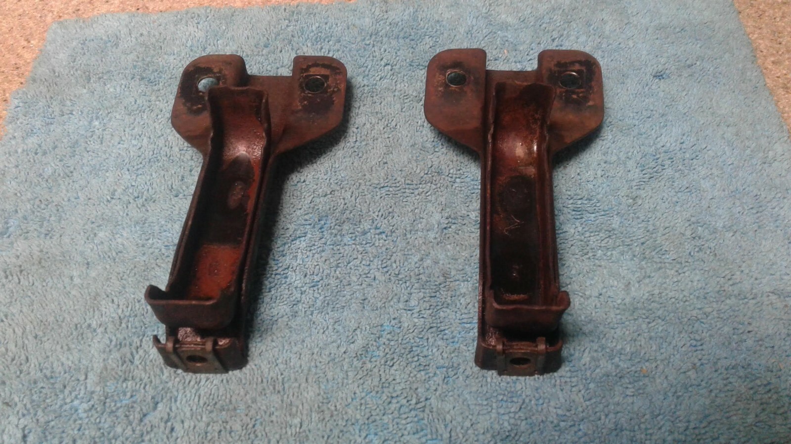 1967 1972 Chevy Truck Radiator Hold Down Brackets Trim Original Vintage ...