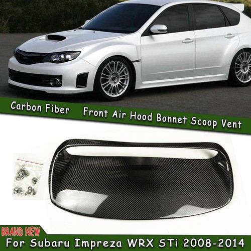Carbon Fiber Hood Bonnet Vent Scoop Fit For Subaru Impreza WRX STi 2008 ...