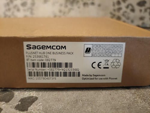 Sagemcom Plusnet (BT) Hub One Business Pack 082779 Wireless Router With ...