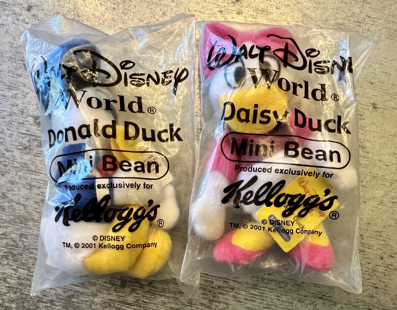 Walt Disney World, Daisy Duck & Donald Duck Mini Bean - Kellogg Premium ...