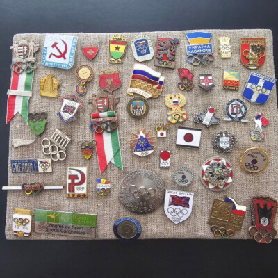 Rare Vintage Olympic Collection Of 46 NOC Pins Badges | eBay