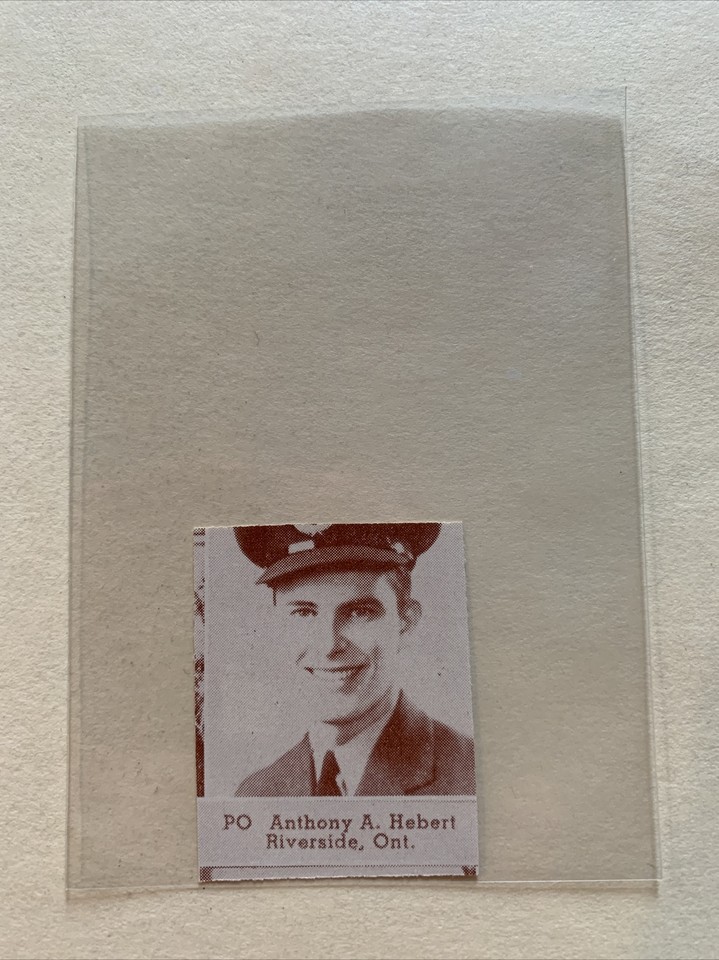 LT George Stone London & PO Anthony Hebert Riverside 1945 WW2 Hero Panel Canada | eBay