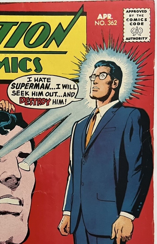 Action Comics #362- 1968, Superman, Supergirl, Robin Appears, Head Of ...