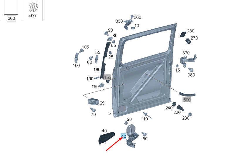 MERCEDES VITO W447 Sliding Door Roller Hinge Bottom Left A4477600647 ...