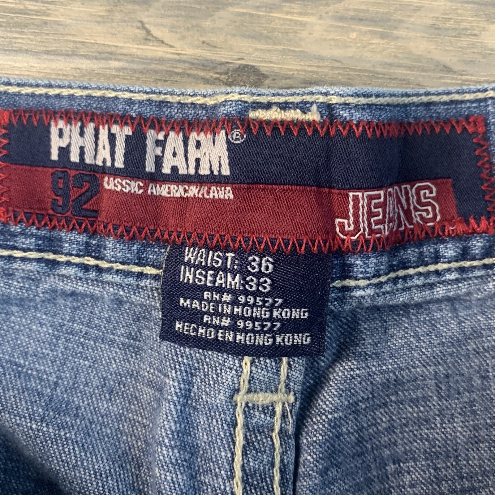 Vintage Phat Farm Jeans 36x33 Baggy Skater Y2K Hip Hop Streetwear | eBay