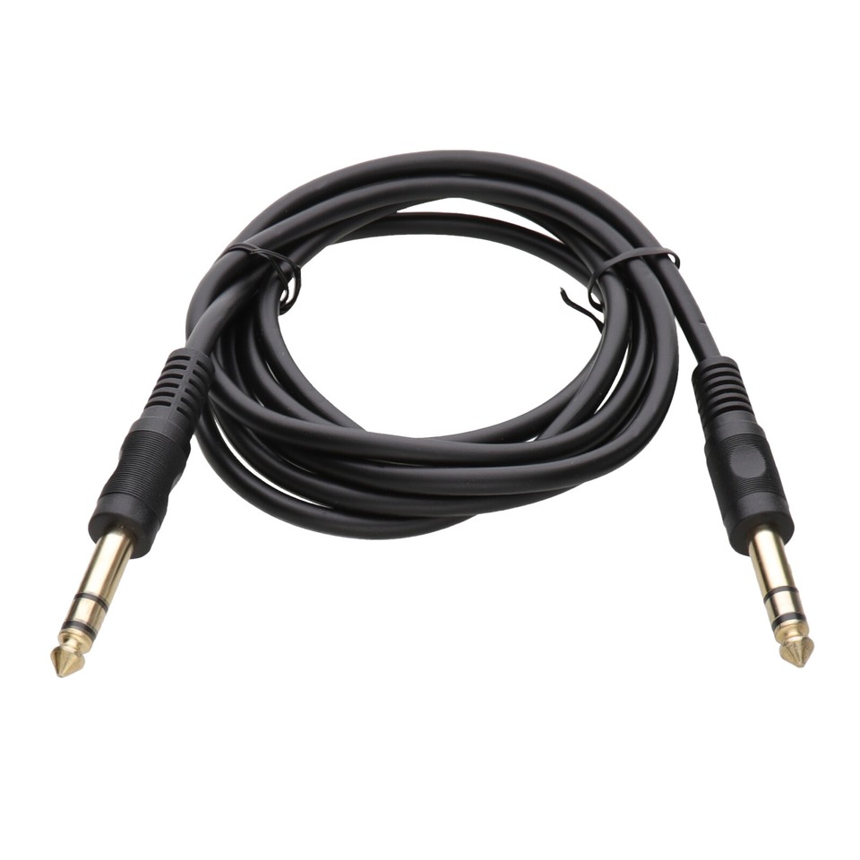 2m 6.35mm 1/4" TRS Balanced Jack Plug to 6.35mm Jack Plug Stereo Audio ...
