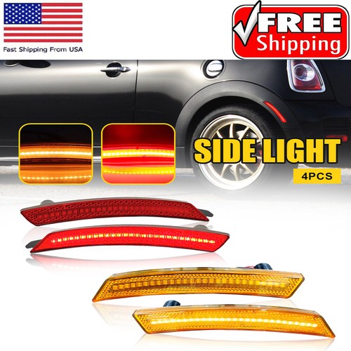 For Mini Cooper R55 R56 R57 R58 R59 R60 Front Rear LED Side Marker ...