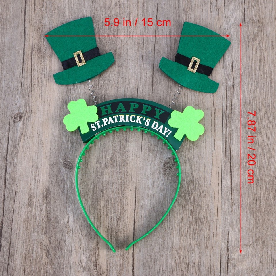 St Patrick's Day Headband Reindeer Shamrock Hat Hair Headpiece for ...