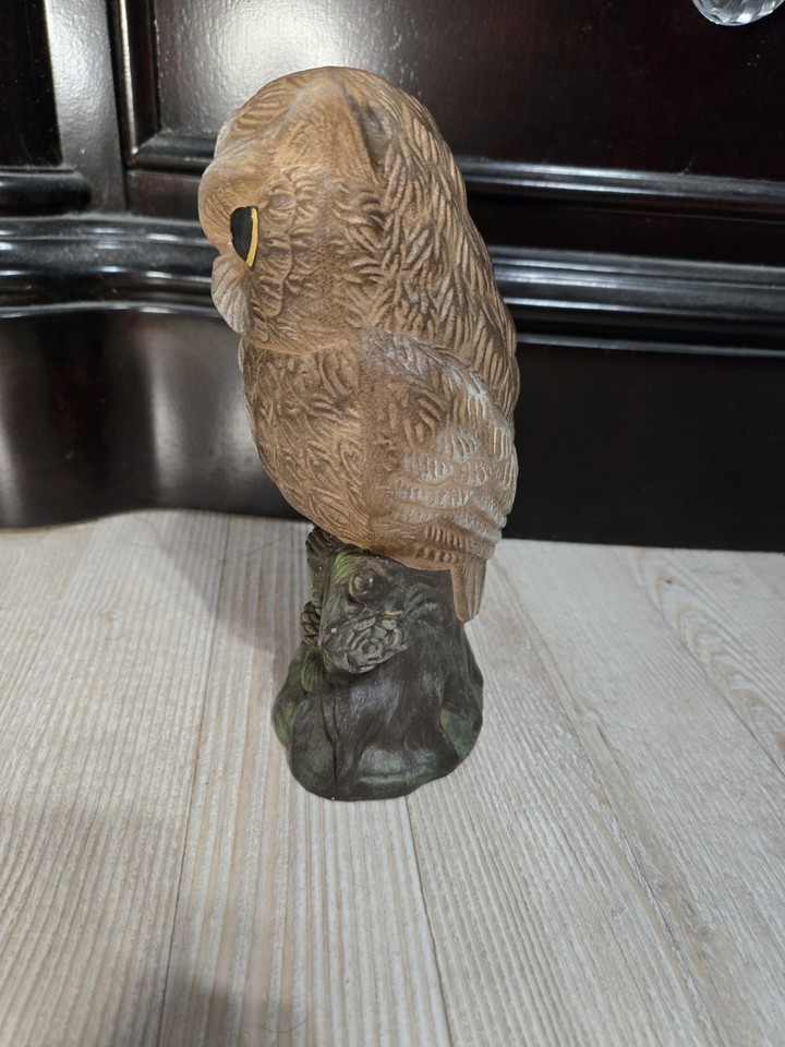 Owl Statue Collectible Owl Figurine Signed Artist Piece | eBay