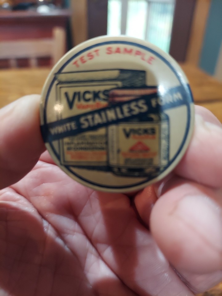 Vintage TEST SAMPLE Tin Vick's White Vaporub Tin dated 1935 | eBay