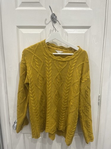 Falmer Heritage Women's Jumper Mustard Teal Knitted Size 14 Pull Over ...