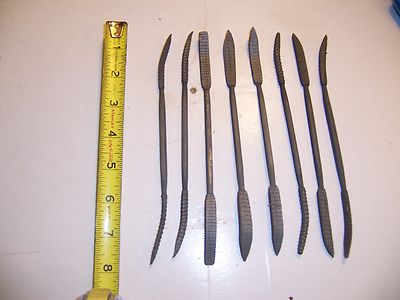 8 pc 7 1/2" LONG RIFFLER RASP FILES HOBBY Heavy WOOD CARVING Good ...