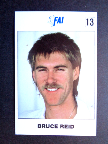 1989-90 FAI AUSTRALIAN CRICKET TEAM *BRUCE REID* PROMO CARD #13 HTF ...