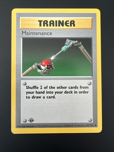 Pokemon Cards: Base Set 1st Edition Uncommon: Maintenance 83/102 - NM+ ...