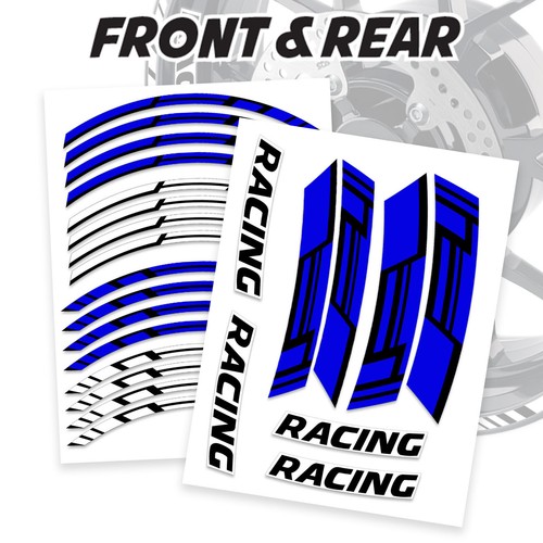 Blue 17 inch Wheel Rim Sticker JAZZ19 For Kawasaki ZX14R Ninja ZX1400 ...