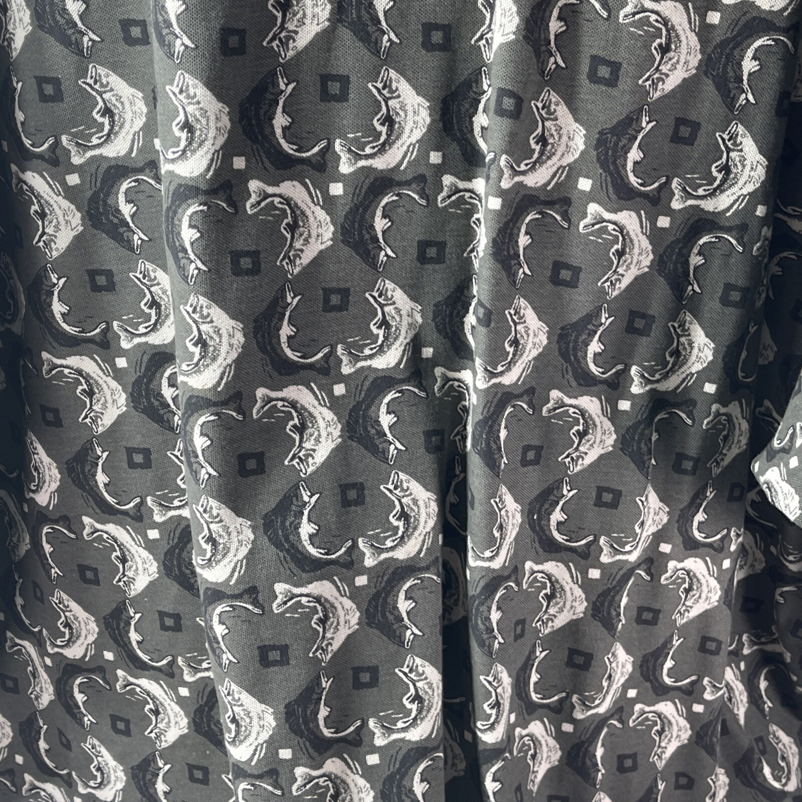 MINT Columbia Polo Shirt Mens Size 5XB Fish Pattern Short Sleeve Cotton ...