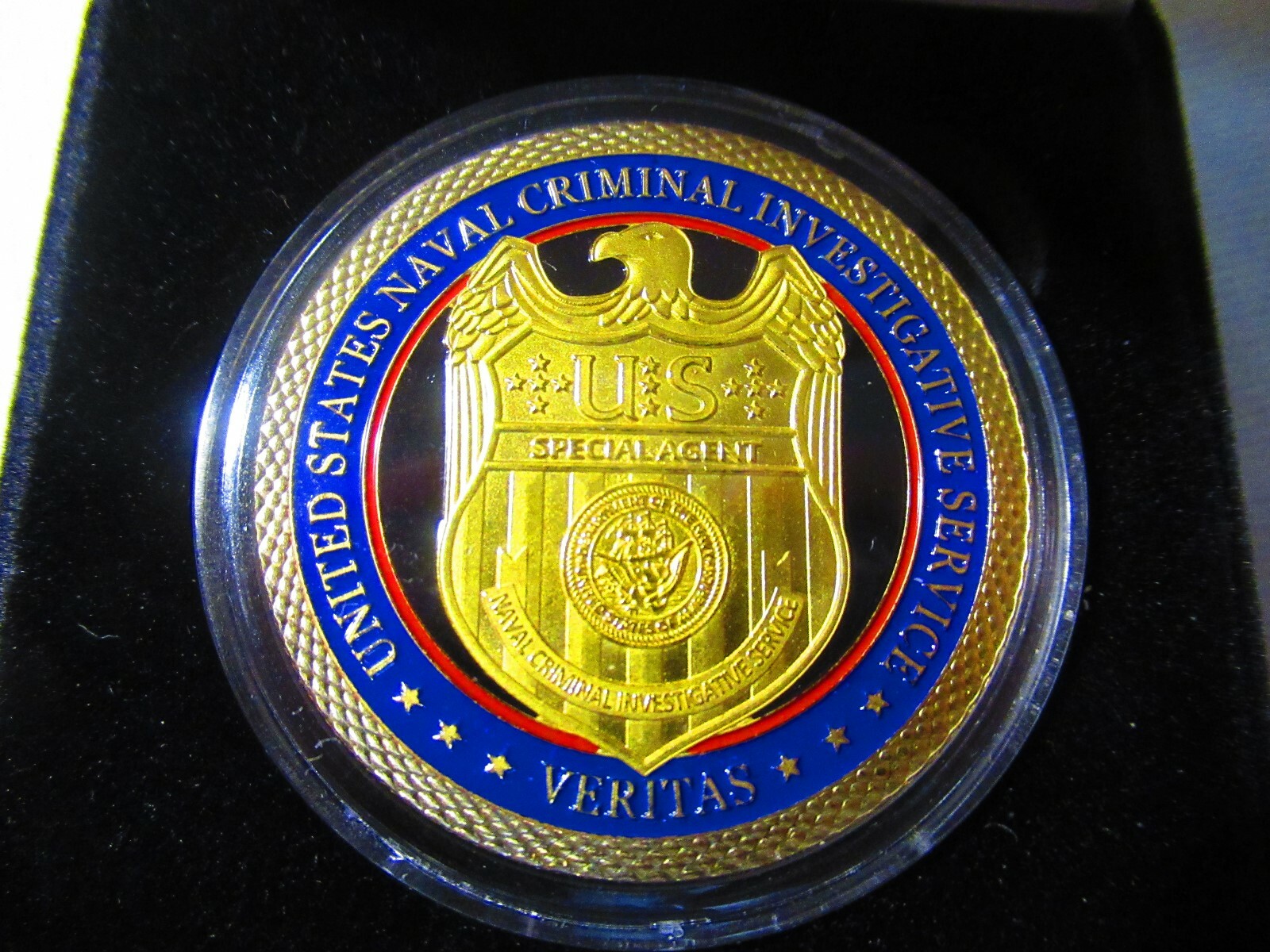 U S NAVAL CRIMINAL INVESTIGATIVE SERVICE Challenge Coin w/ Presentation ...