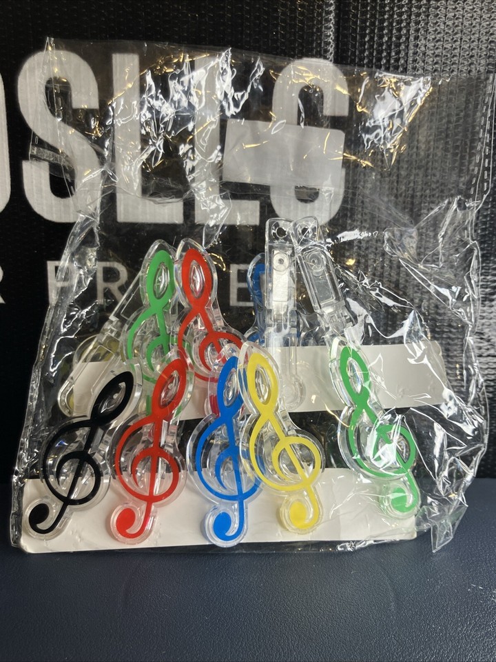 10pcs Piano Score Clip Music Note Clips Chip Bag Clip Stationery Clips ...