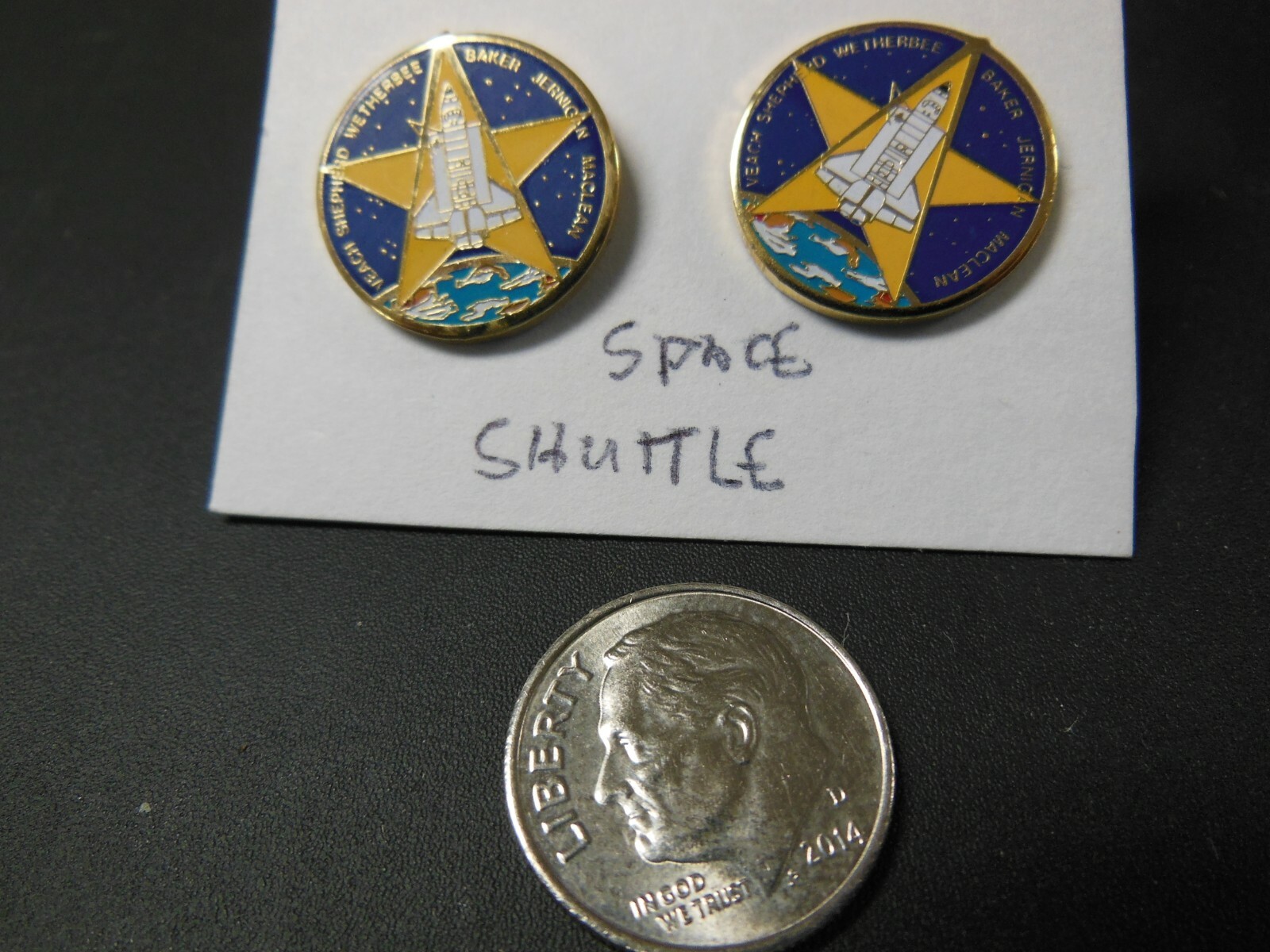 Space Shuttle mission NASA Novelty Silver Plate Stud Earring set custom ...