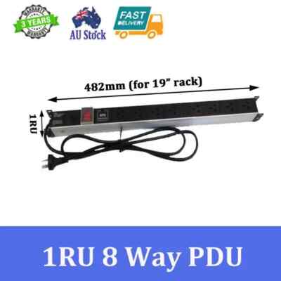 8 WAYS OUTLETS POWER RAIL PDU HIGH QUALITY SERVER CABINET RACK MOUNT ...