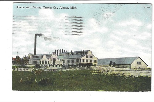 POSTCARD HURON & Portland cement COMPANY ALPENA MICHIGAN | eBay