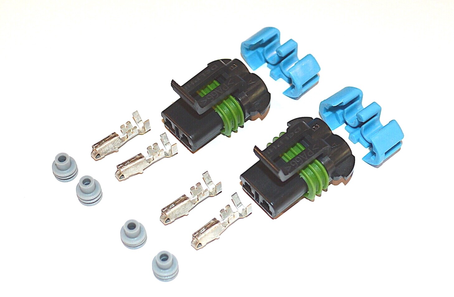 Delphi Metri-Pack FEMALE 2-Pin 280 Series Connector w/Terminals 16 Ga 2 ...