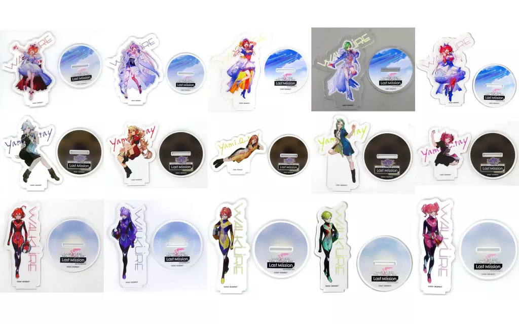 Macross Delta Valkyrie Acrylic Stand 15pcs Set SANKYO Digital Gacha ...