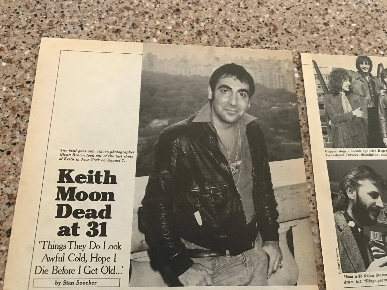 1978 VINTAGE 2PG MAGAZINE PRINT ARTICLE ON THE WHO'S KEITH MOON DEAD AT ...