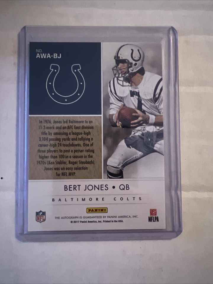 Bert Jones 2017 1976 NFL MVP Award Winning Signatures On-Card Auto SP COLTS | eBay