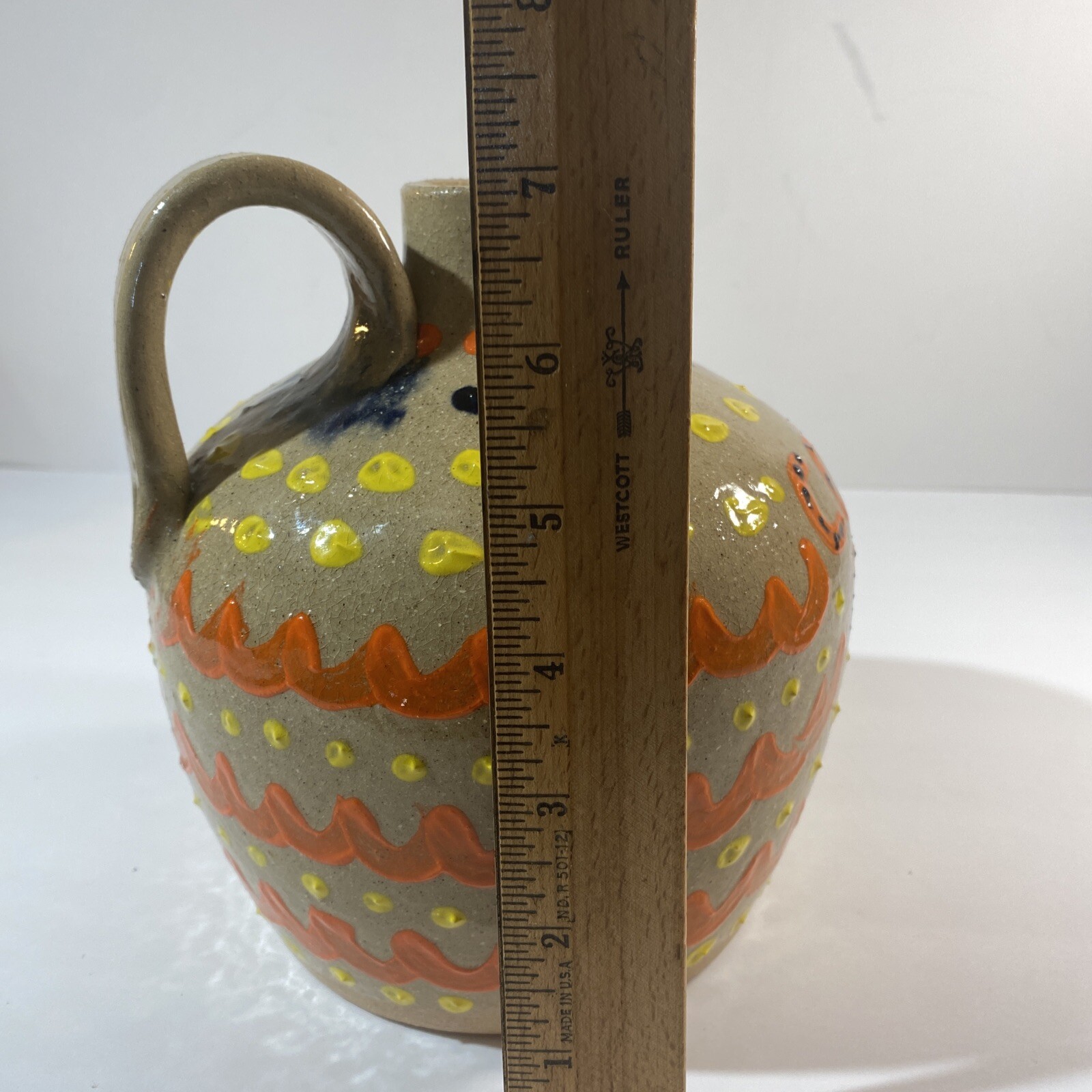 DALE COSTNER DECORATED JUG - Vale, NC - Catawba Valley Folk Art Colorful 7” | eBay