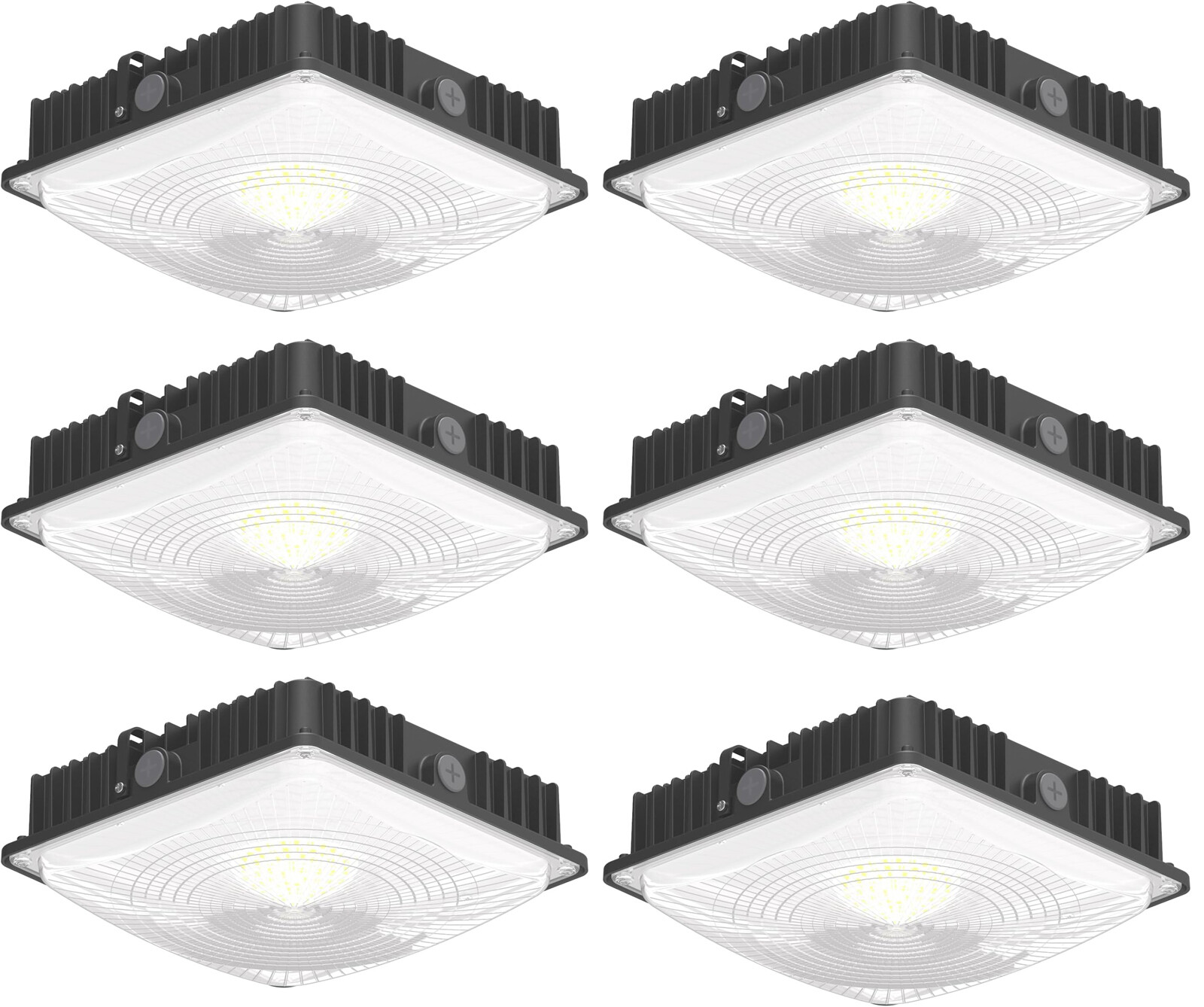 6Pack 45W LED Canopy Light Daylight 5000K Super Bright Gas Station ...
